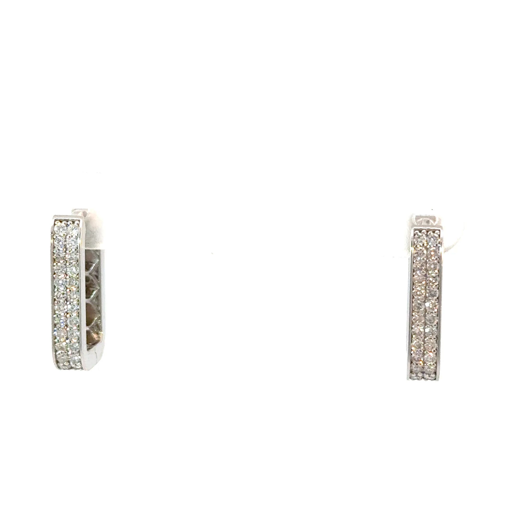 Square Diamond hoops – Lulu Rose Jewelry