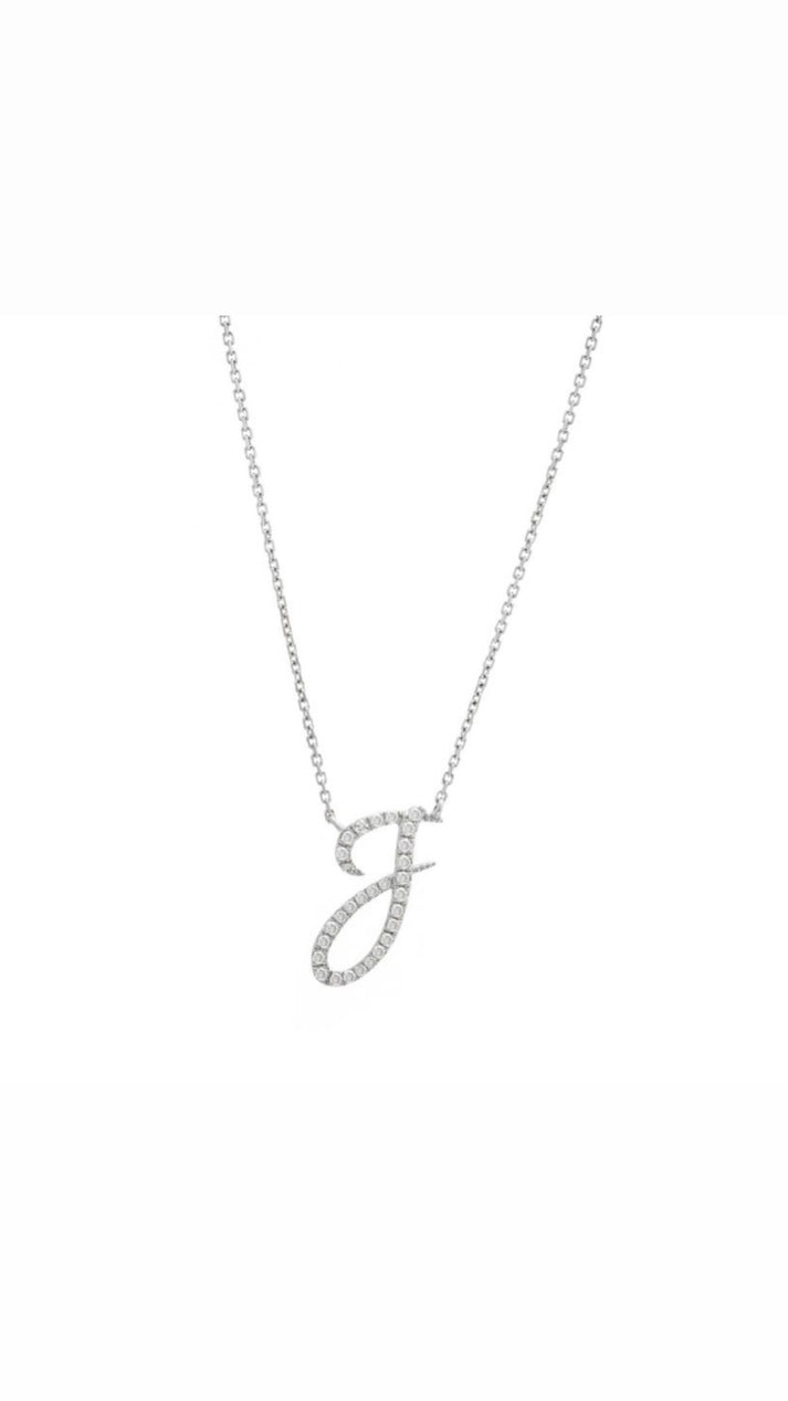 Cursive Gold Letter – Lulu Rose Jewelry